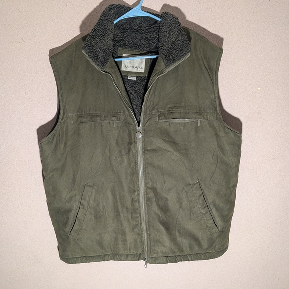 RAINFOREST | Jackets & Coats | Rainforest Dark Green Sherpalined Vest ...